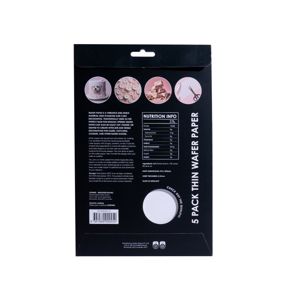 Rice Paper Sheets Edible Wafer A4 Paper - Golden Wholesale A4 Size Cm